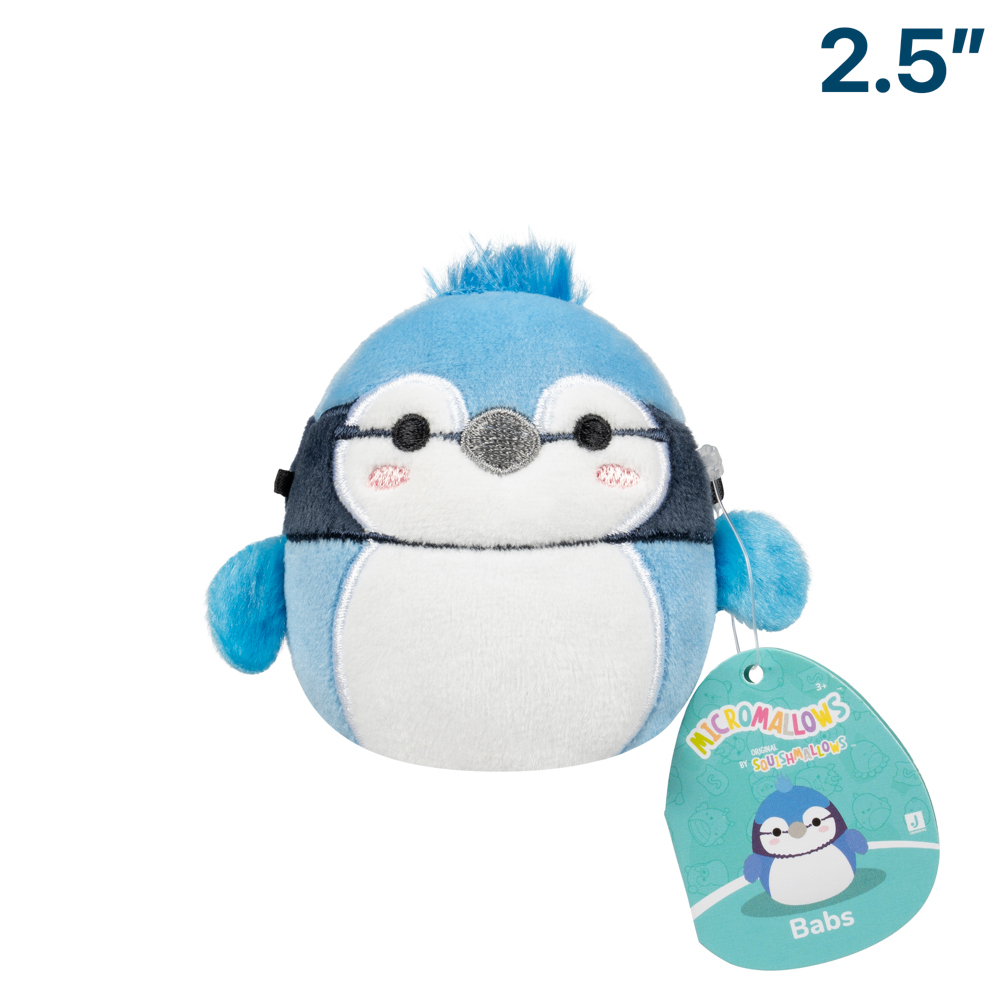 Babs the Bluebird ~ 2.5" Micromallows Series 1 Squishmallow Plush ...