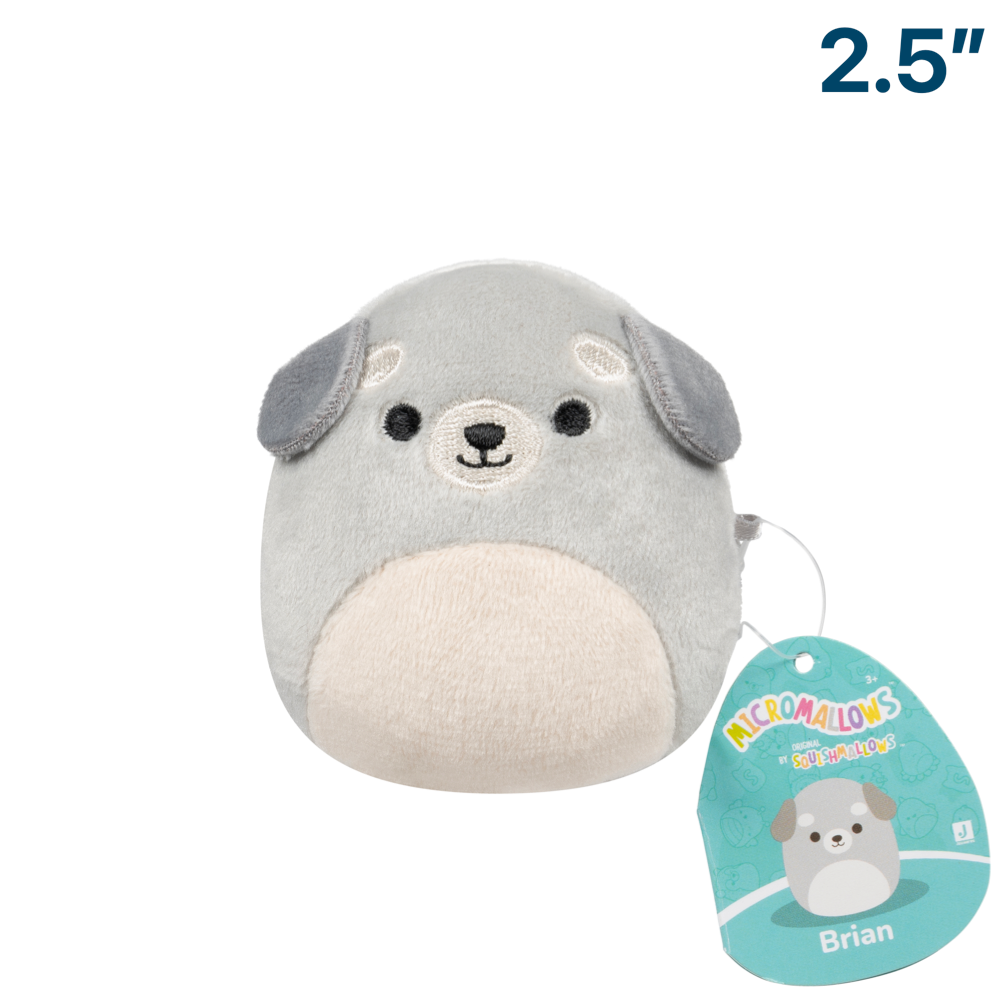 Brian the Schnauzer ~ 2.5" Micromallows Series 1 Squishmallow Plush ...