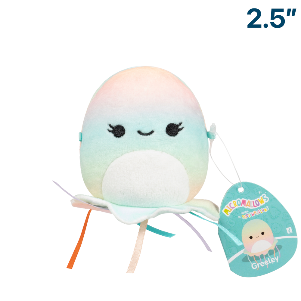 Greeley the Jellyfish ~ 2.5" Micromallows Series 1 Squishmallow Plush ...