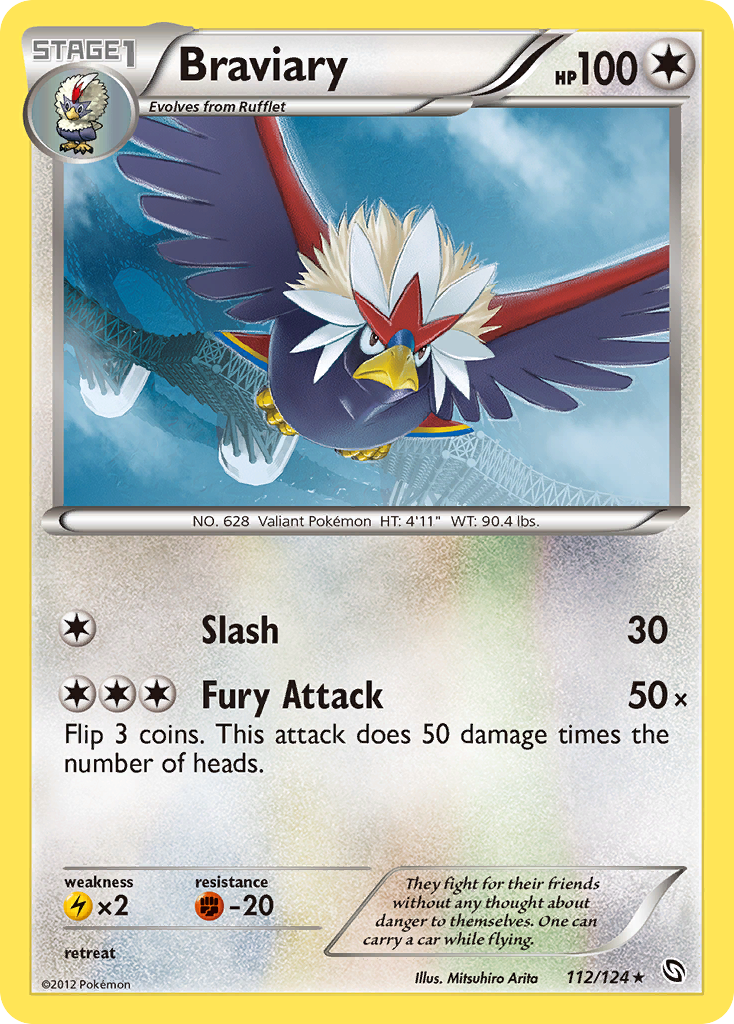 Braviary 112/124 Rare | Dragons Exalted | Pokemon Card – Brickheads ...