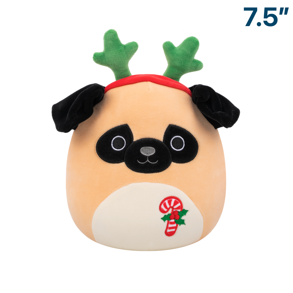 Prince the Pug with Headband ~ 7.5" Holiday 2025 Squishmallow Plush ...