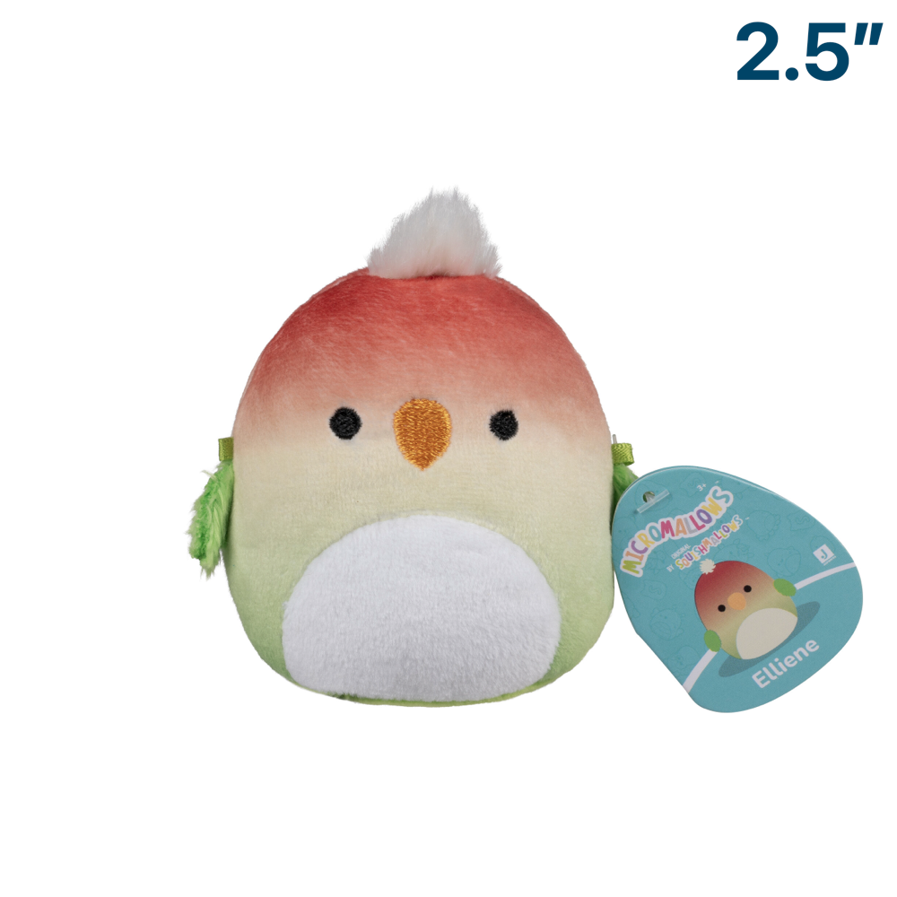 Elliene the Parrot Bird ~ 2.5" Micromallows Series 3 Squishmallow Plus ...