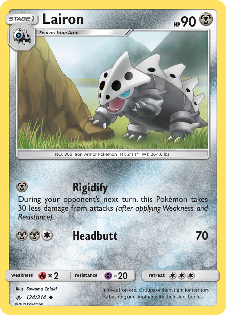 Lairon 124/214 Uncommon | Unbroken Bonds | Pokemon Card – Brickheads ...