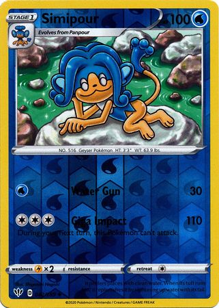 Simipour 42/189 Reverse Holo | Darkness Ablaze | Pokemon Card ...