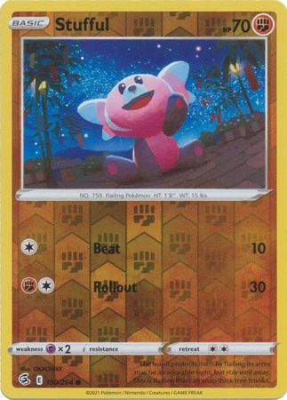 Stufful 150/264 Reverse Holo | Fusion Strike | Pokemon Card ...