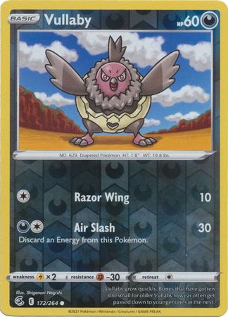 Vullaby 172/264 Reverse Holo | Fusion Strike | Pokemon Card ...