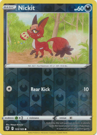 Nickit 103/189 Reverse Holo | Astral Radiance | Pokemon Card ...