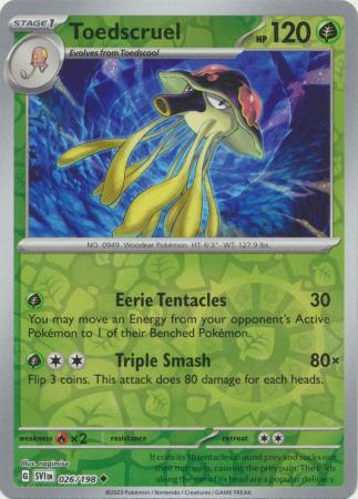 Toedscruel 26/198 Reverse Holo | Scarlet & Violet | Pokemon Card ...