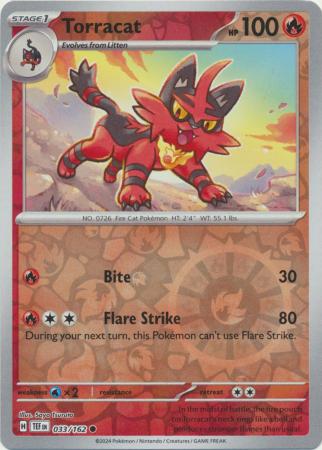 Torracat 33/162 Reverse Holo | Temporal Forces | Pokemon Card ...