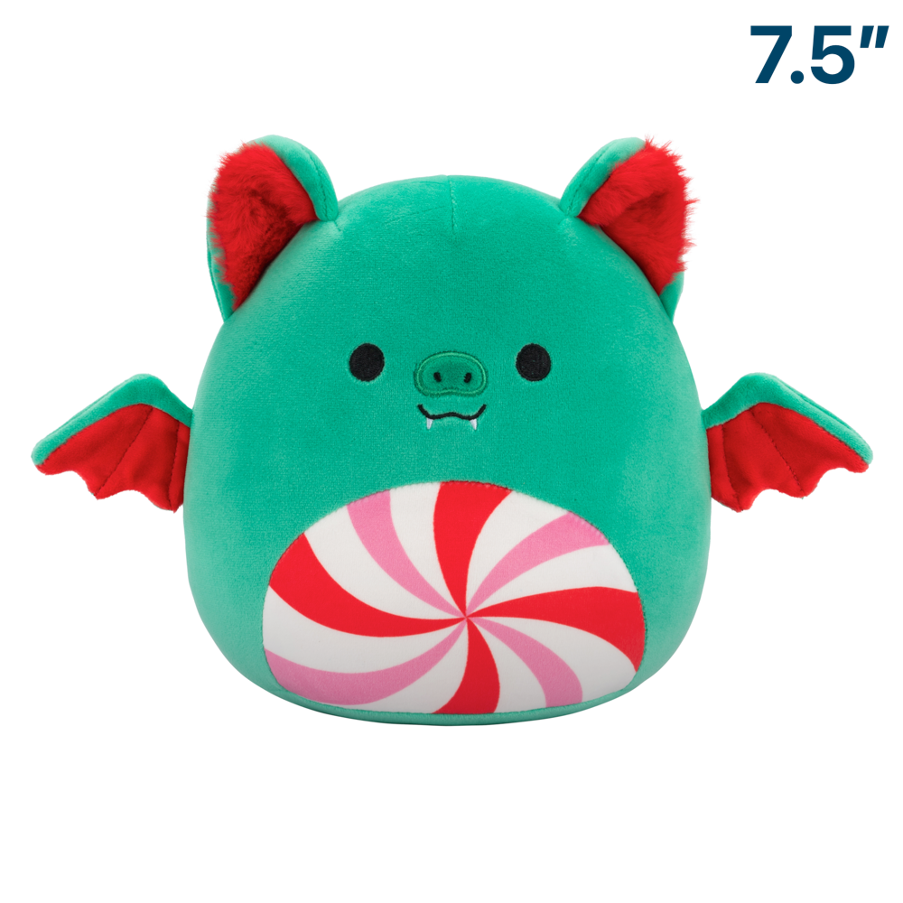 Ricardo the Peppermint Bat Holiday ~ 7.5" Squishmallow Plush ...