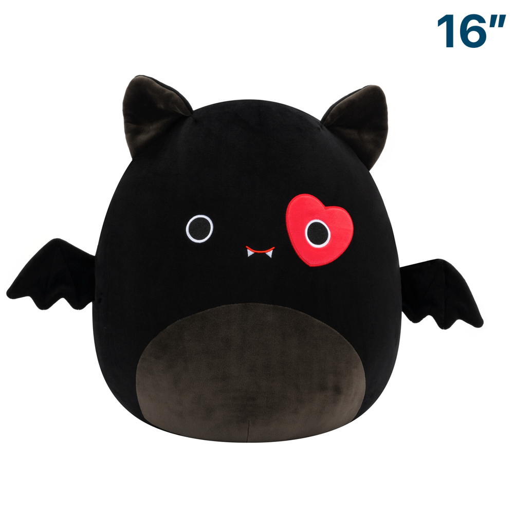 Emily the Black Bat Heart Eye Valentine's Day ~ 16" Squishmallow Plush ...