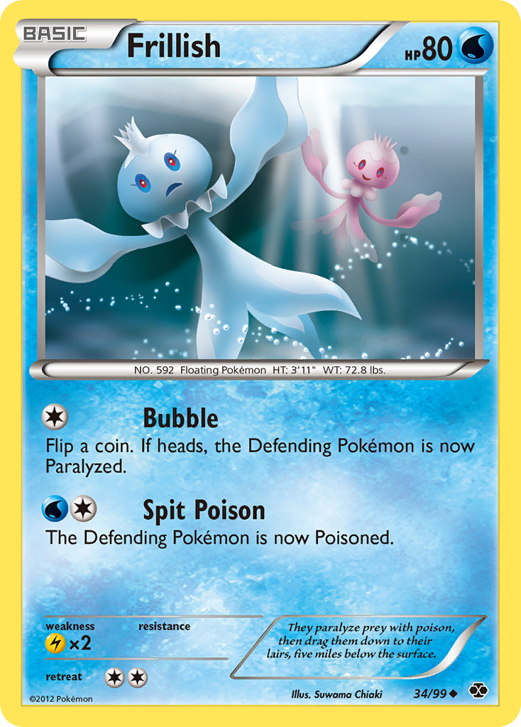 Frillish 34/99 Uncommon | Next Destinies | Pokemon Card – Brickheads ...