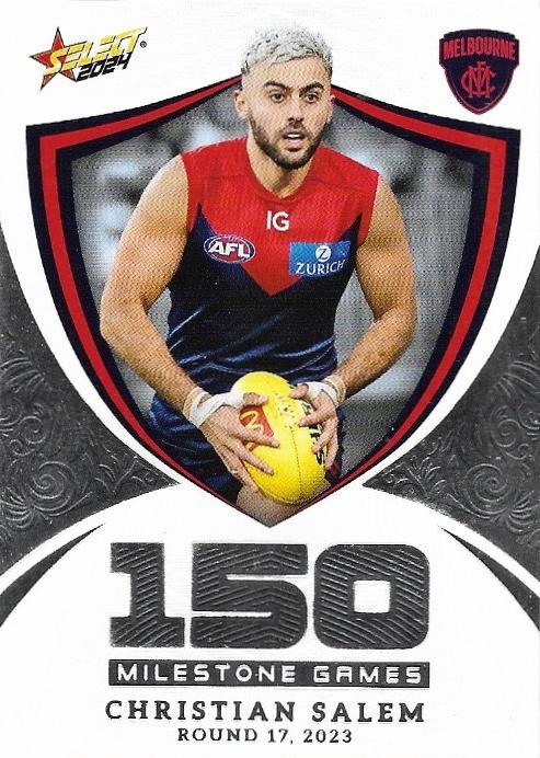 Christian Salem #MG66 Melbourne Demons | Milestone 2024 Select AFL Foo ...