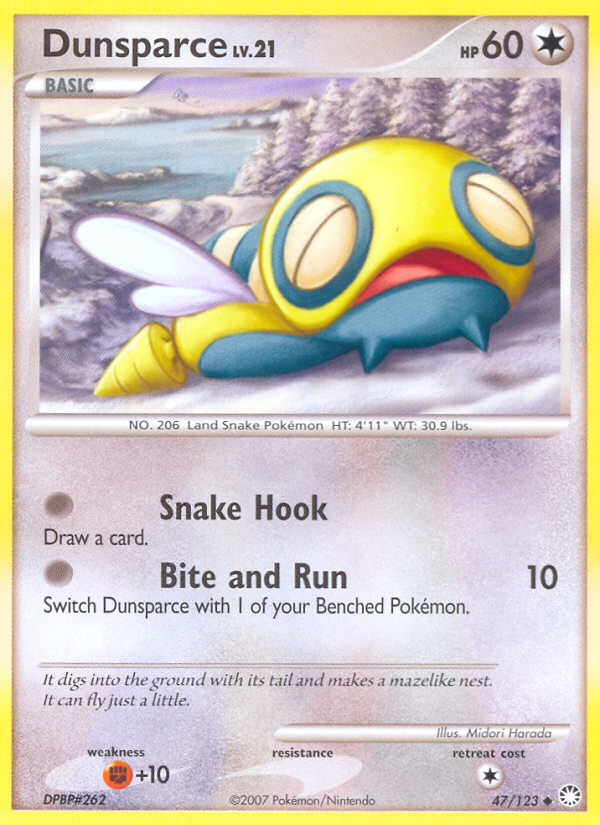 Dunsparce 47/123 Uncommon | Mysterious Treasures | Pokemon Card ...