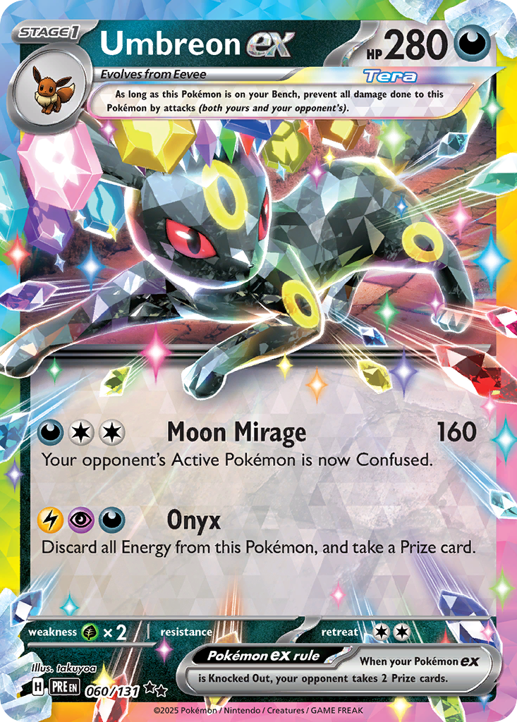 Umbreon ex 60/131 Double Rare | Prismatic Evolutions | Pokemon Card ...