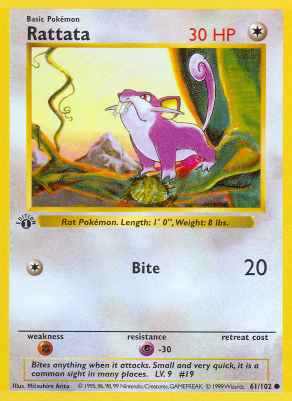 Rattata 61/102 Common | Base | Pokemon Card – Brickheads Collectables