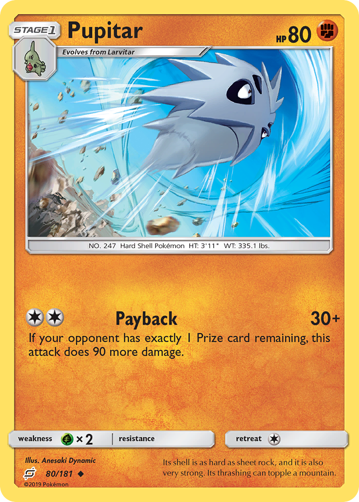 Buy Pupitar Uncommon | Team Up | Pokemon Card Australia – Brickheads ...