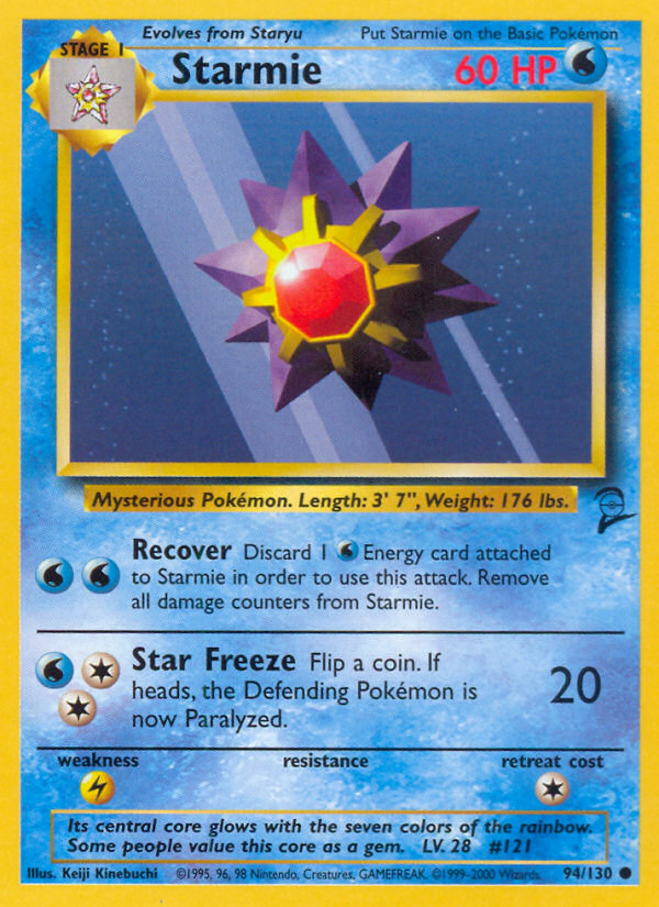 Starmie 94/130 Common | Base Set 2 | Pokemon Card – Brickheads Collectables