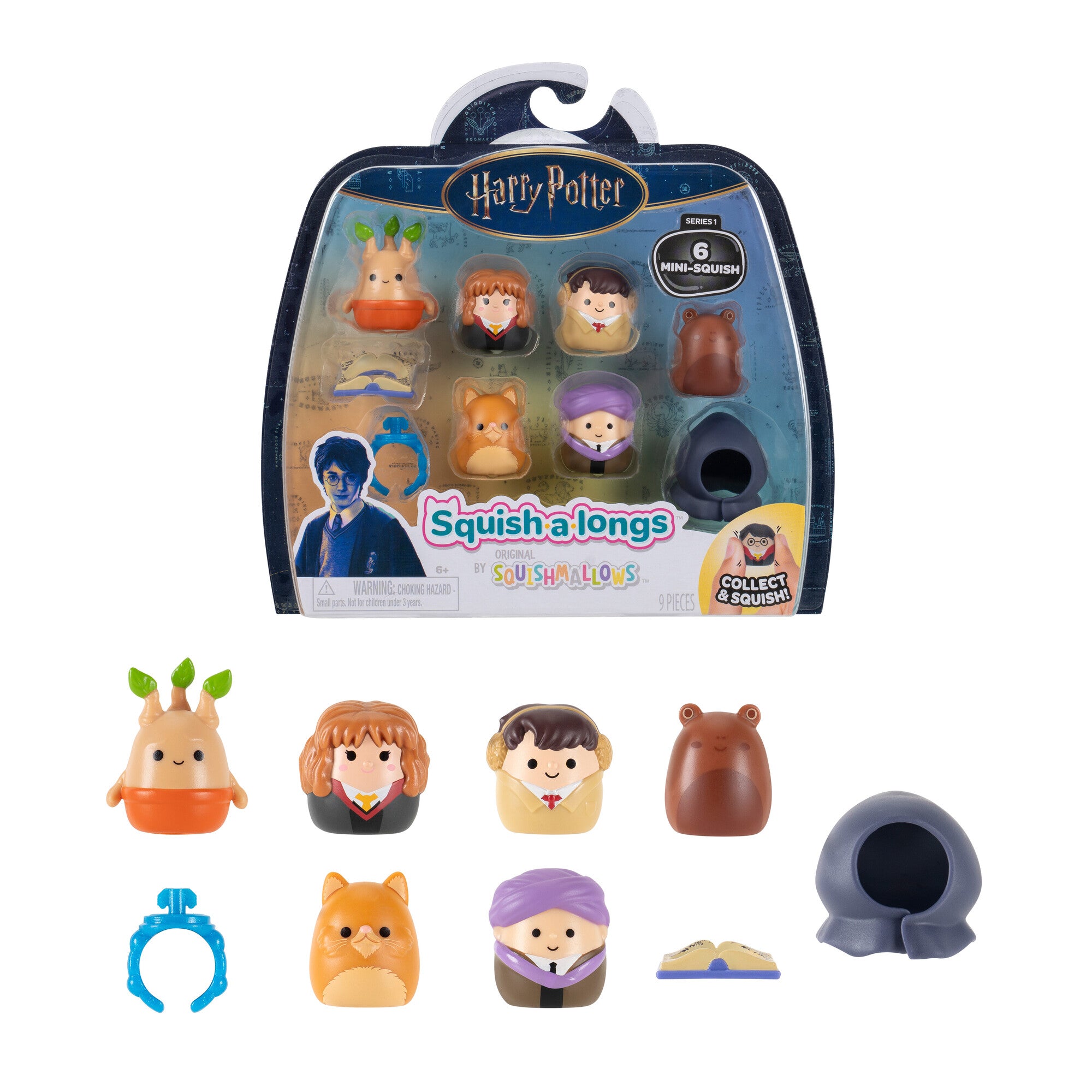 6 Pack Harry Potter - Squish-A-Longs Series 1 Squishmallow Toys ...