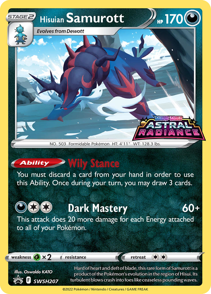 Hisuian Samurott SWSH207/307 Promo | SWSH Black Star Promos | Pokemon ...