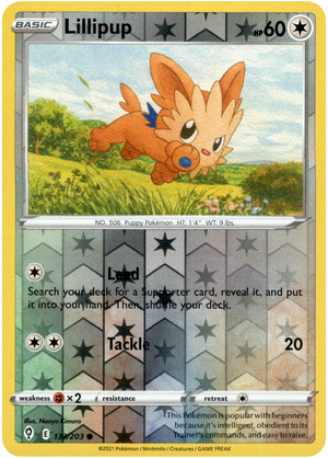 Lillipup 133/203 Reverse Holo | Evolving Skies | Pokemon Card ...