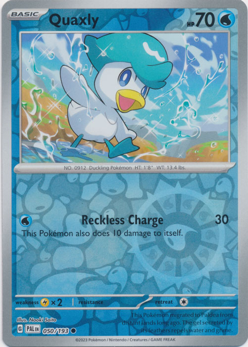 Quaxly 50/193 Reverse Holo | Paldea Evolved | Pokemon Card – Brickheads ...