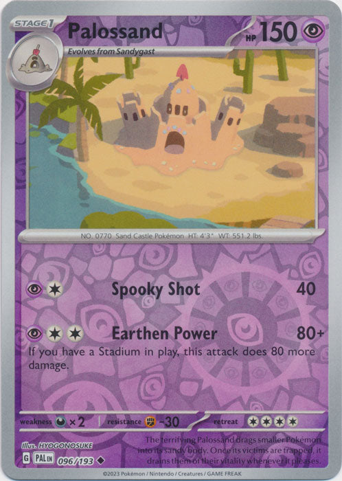 Palossand 96/193 Reverse Holo | Paldea Evolved | Pokemon Card ...