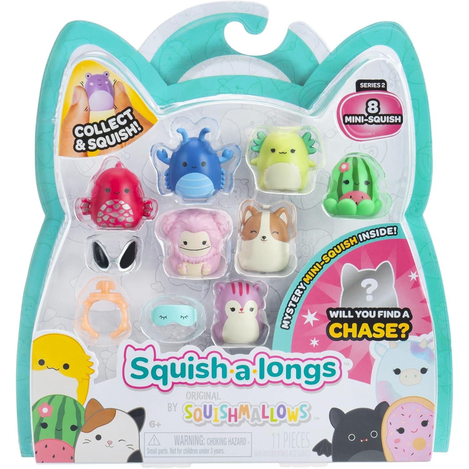 8 Pack (B) Brina Bigfoot - Squish-A-Longs Series 2 Squishmallow Toys ...