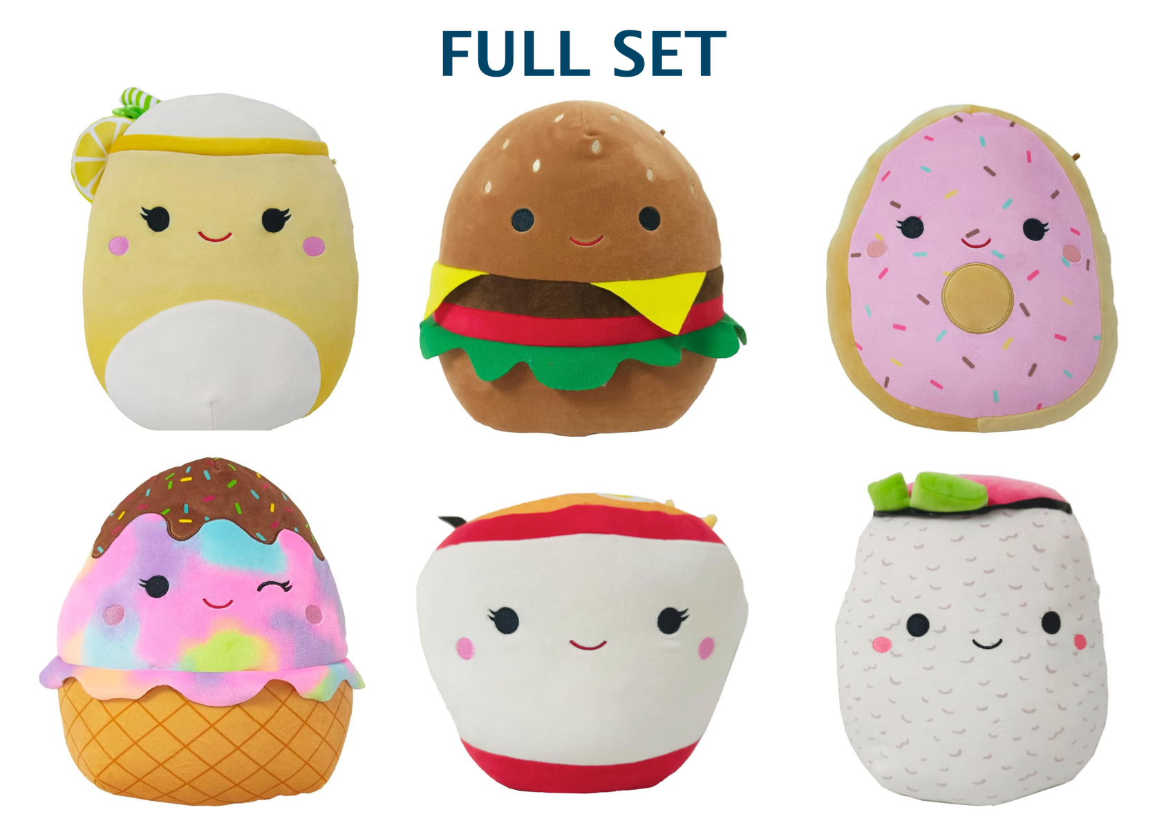 Food Squad (Full Set of 6) 7" - 7.5" Squishmallows – Brickheads ...