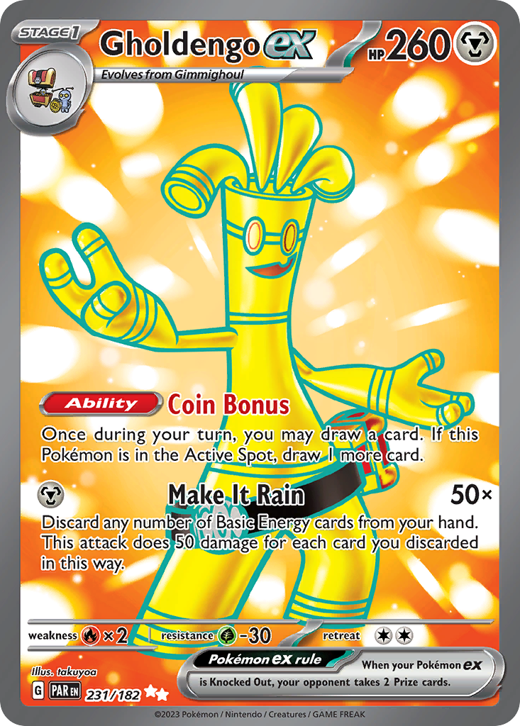 Gholdengo ex 231/182 Ultra Rare | Paradox Rift | Pokemon Card ...
