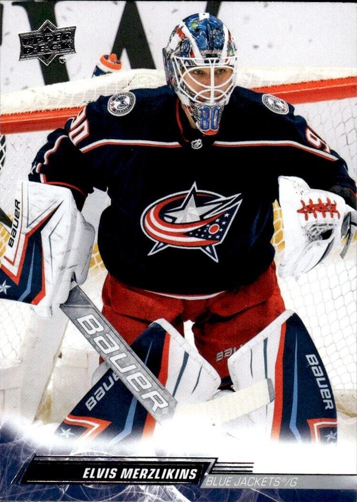 Elvis Merzlikins #53 Columbus Blue Jackets | 2022-23 Upper Deck | NHL ...